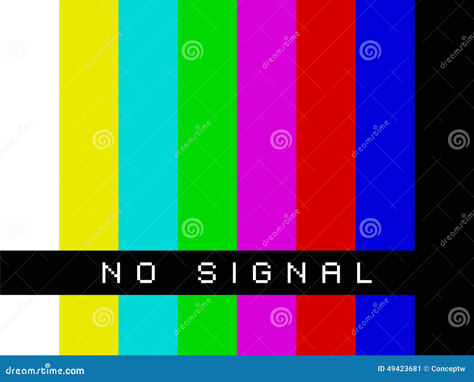 TV No Signal stock illustration. Illustration of wallpaper - 49423681