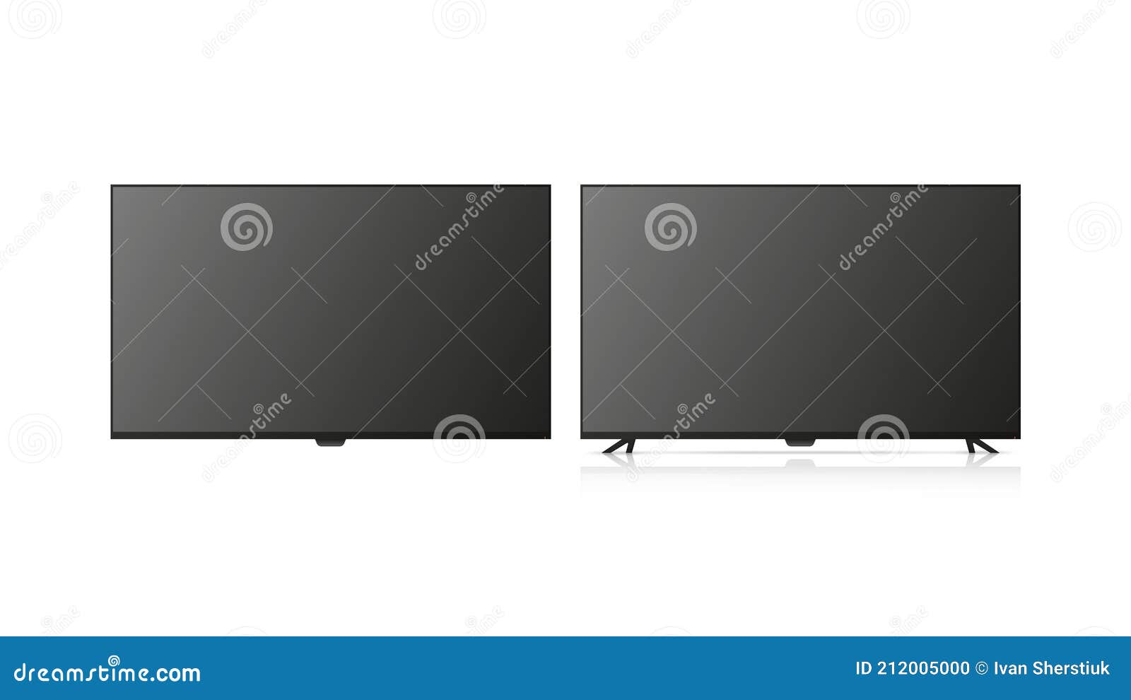 The TV is Off. TV Vector Illustration Isolated on White Background ...