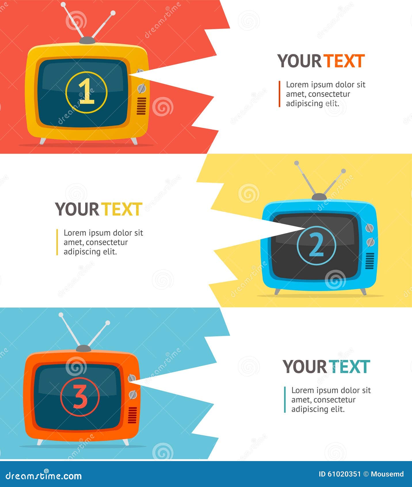 Tv Option Banner. Vector stock vector. Illustration of screen - 61020351