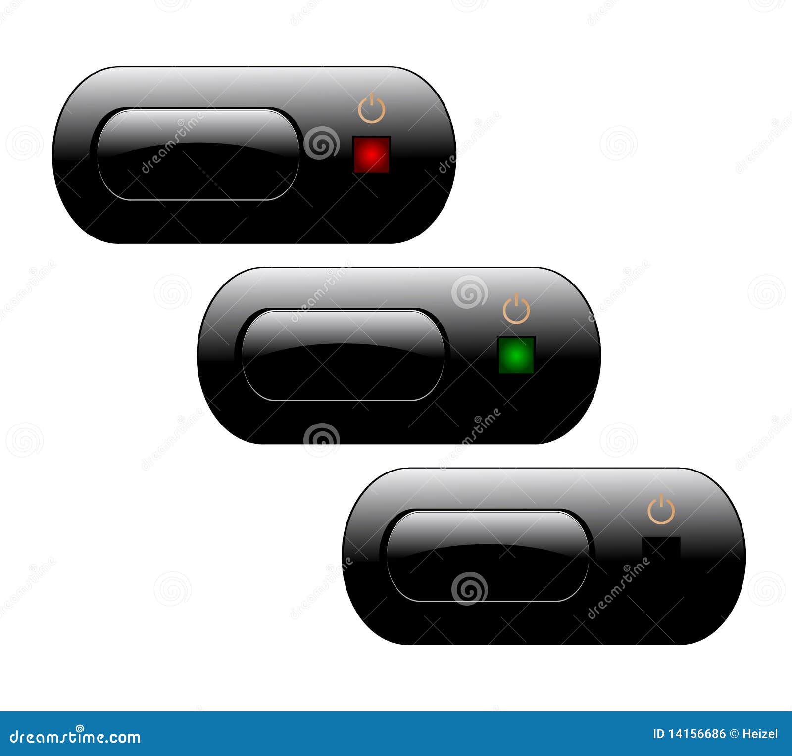 TV Power buttons stock vector. Illustration of icon, collection - 14156686