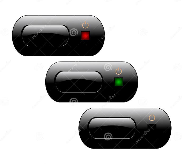 TV Power buttons stock vector. Illustration of icon, collection - 14156686