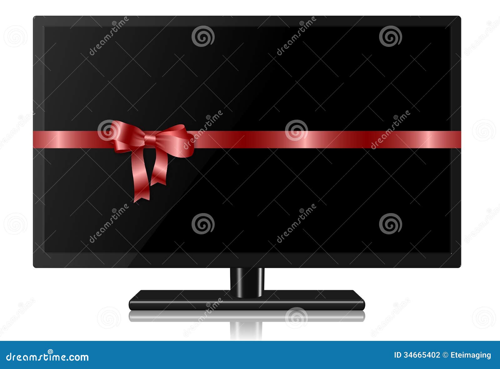 TV for present stock illustration. Illustration of multimedia - 34665402