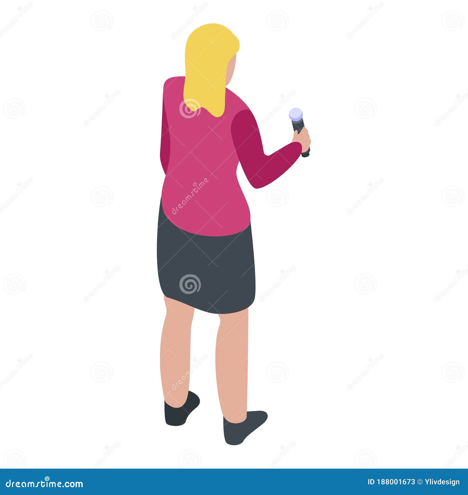Tv Presenter Icon, Isometric Style Stock Vector - Illustration of ...