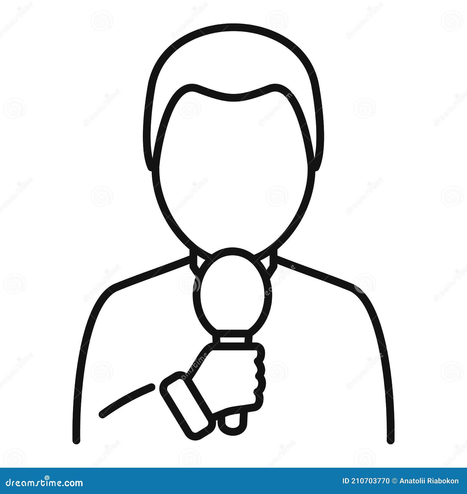 Tv Presenter Icon, Outline Style Stock Vector - Illustration of ...