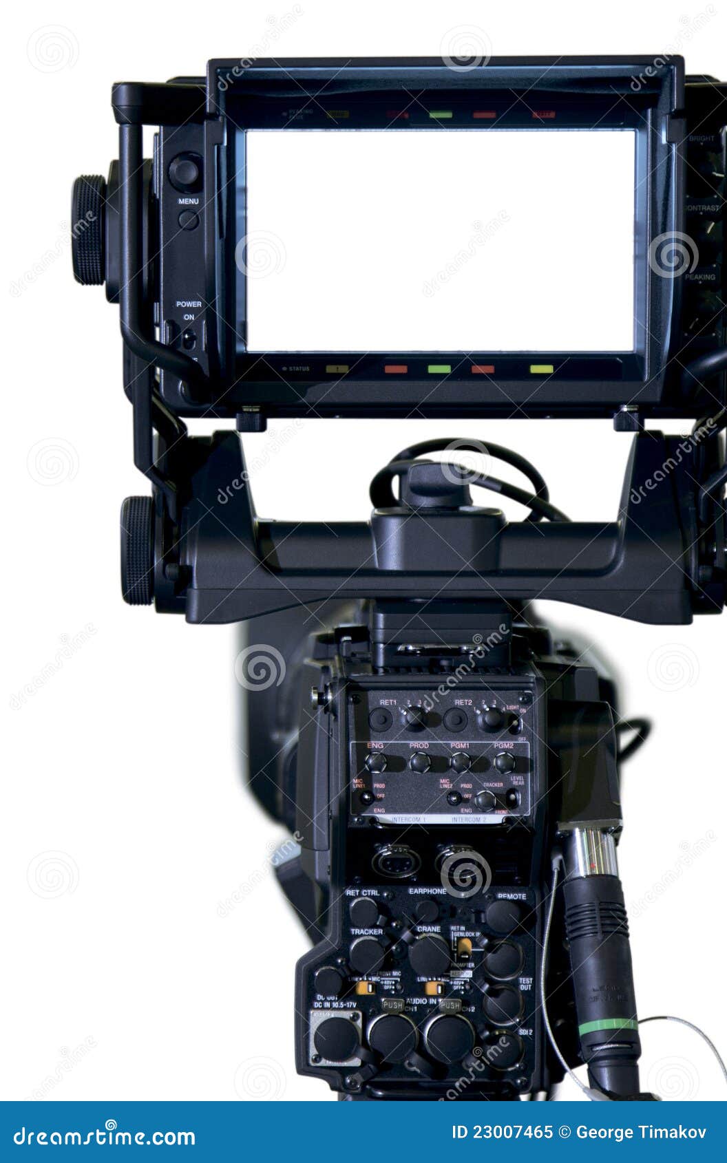 TV Professional Cameras Viewfinder Stock Image - Image of broadcast ...