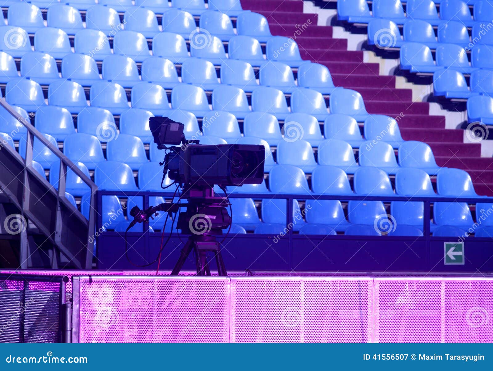 TV Professional Studio Digital Video Camera Stock Image - Image of ...