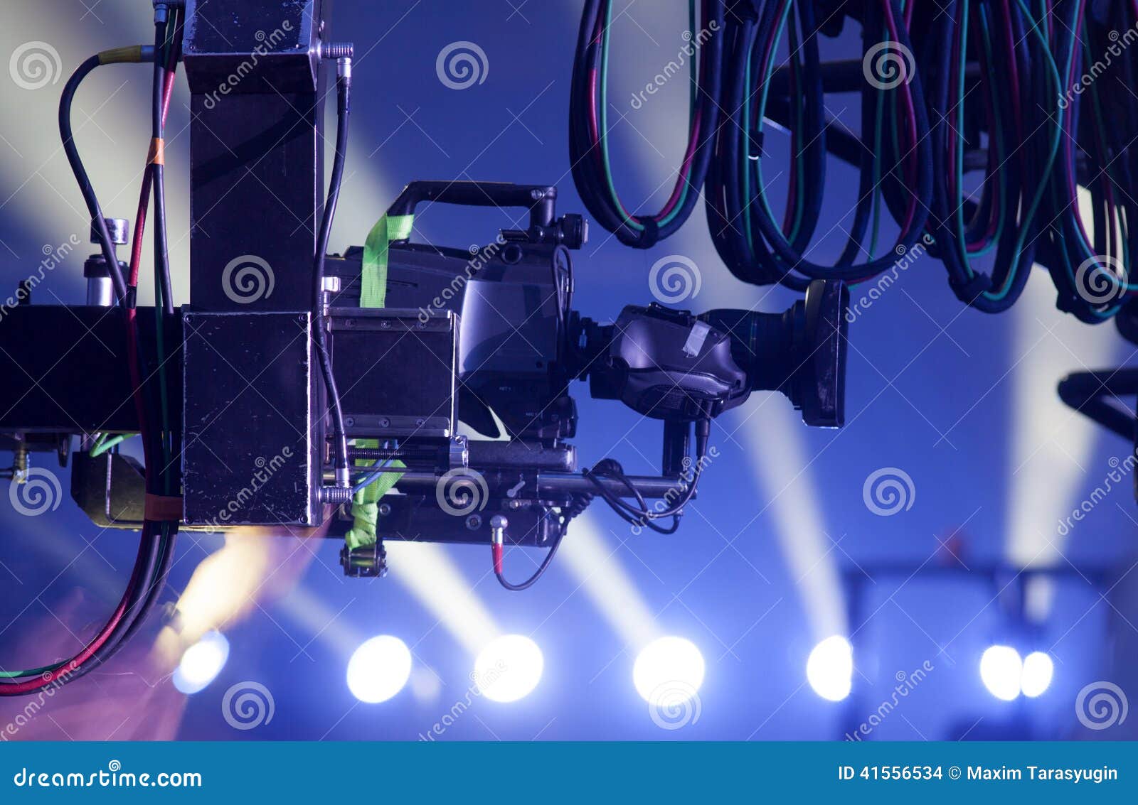TV Professional Studio Digital Video Camera Stock Photo - Image of ...