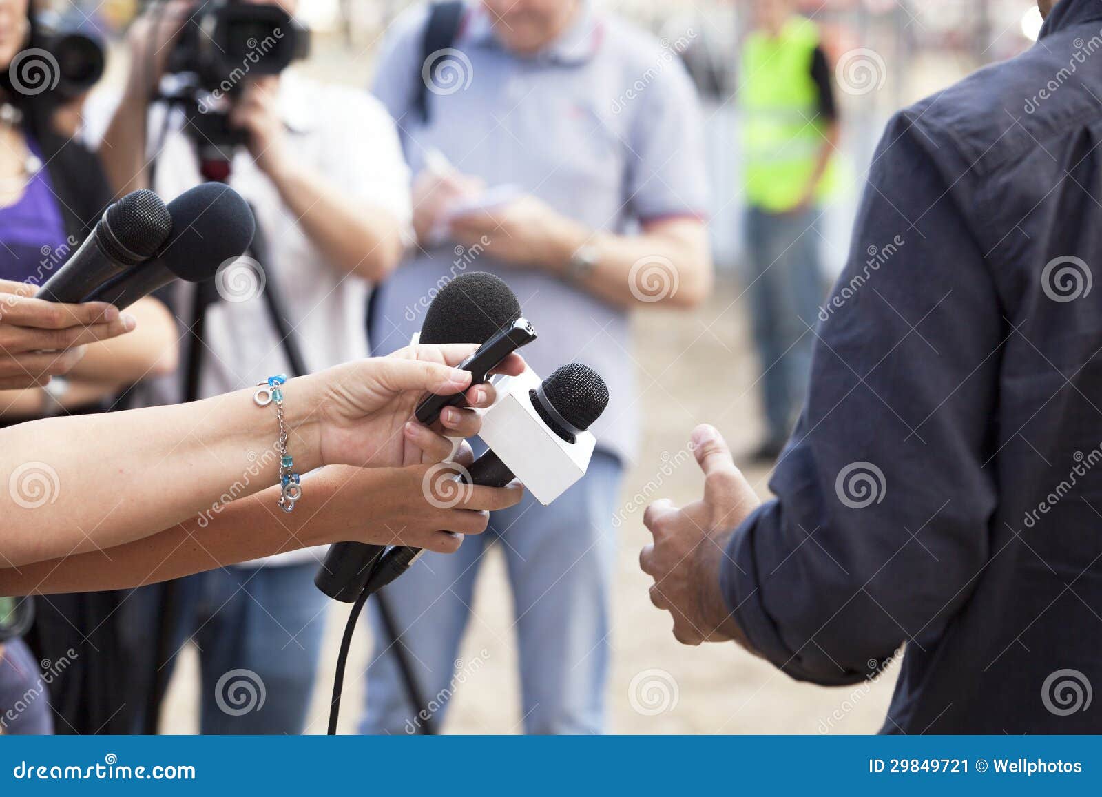 Media interview stock image. Image of newspaper, audio - 29849721