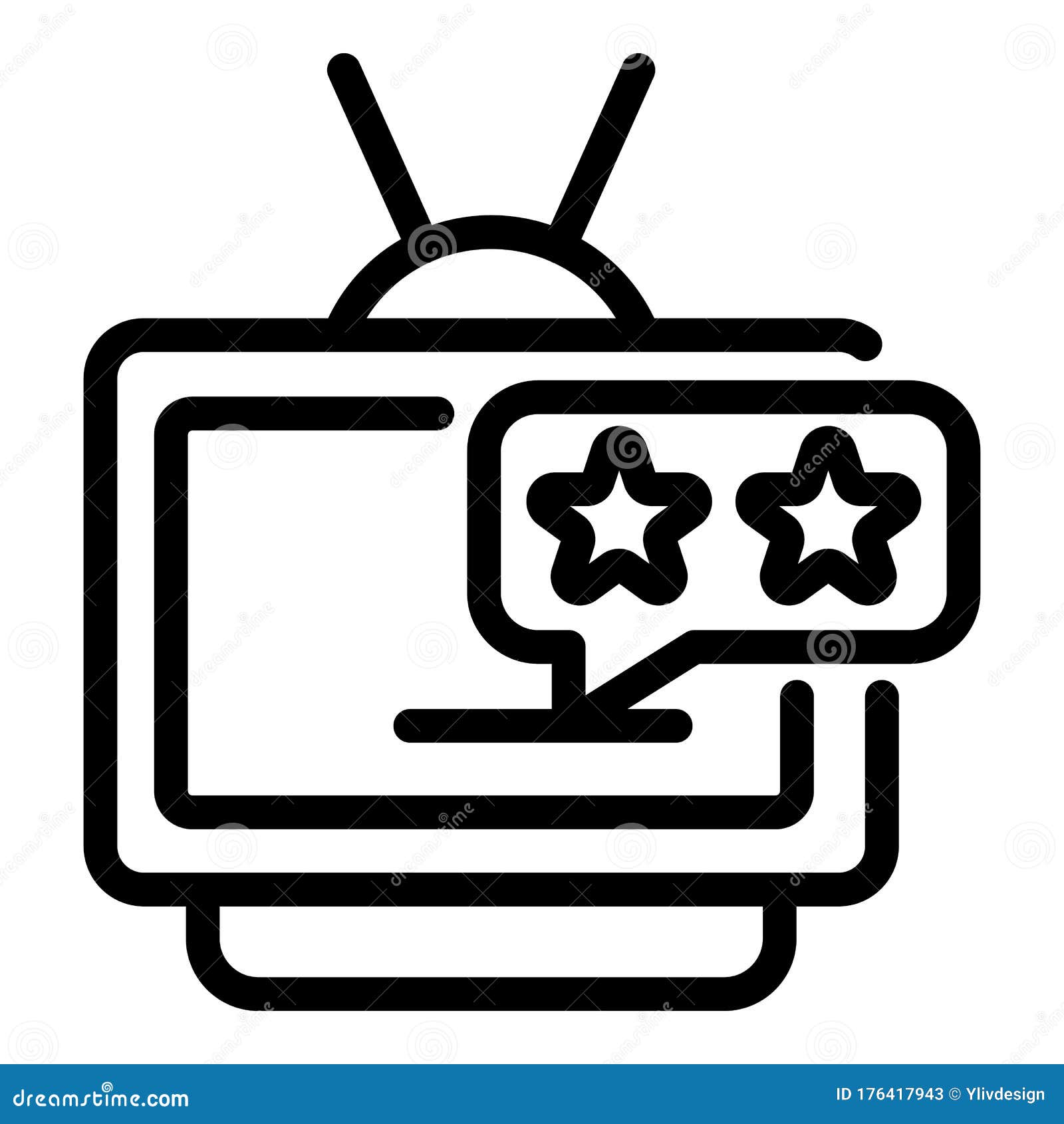 Tv Rating Icon, Outline Style Stock Vector - Illustration of accounting ...