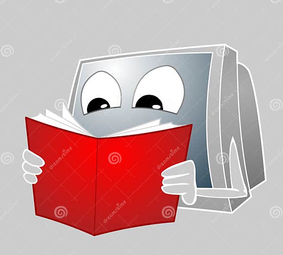 TV reading stock illustration. Illustration of education - 6014138