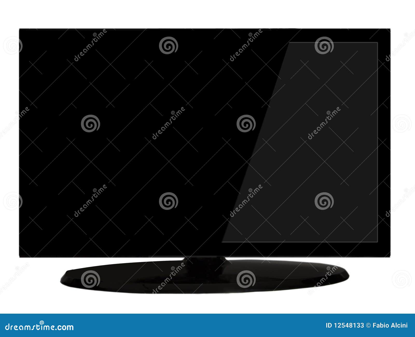 Tv with reflection stock image. Image of hdtv, digital - 12548133