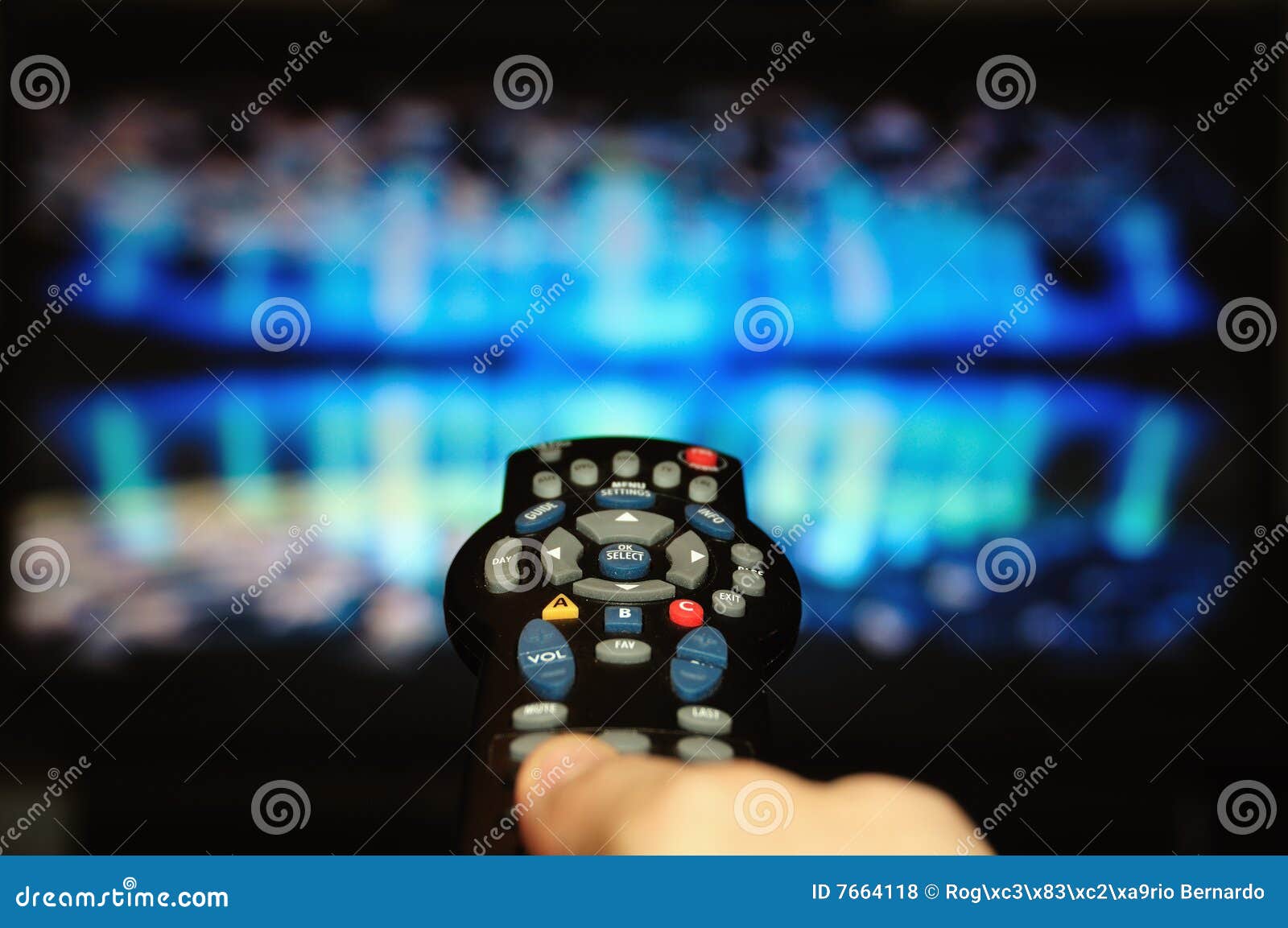 TV remote stock photo. Image of pushing, television, channel - 7664118