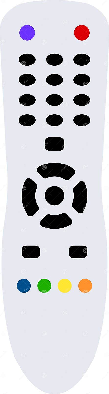 TV Remote Color, TV Remote Control, Remote Control Illustration Stock Vector - Illustration of ...