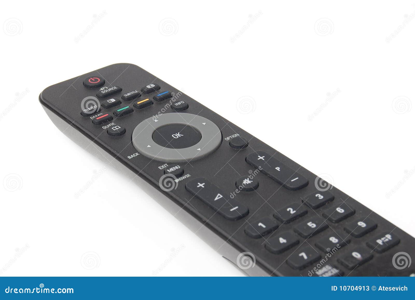 TV remote control stock image. Image of television, black - 10704913