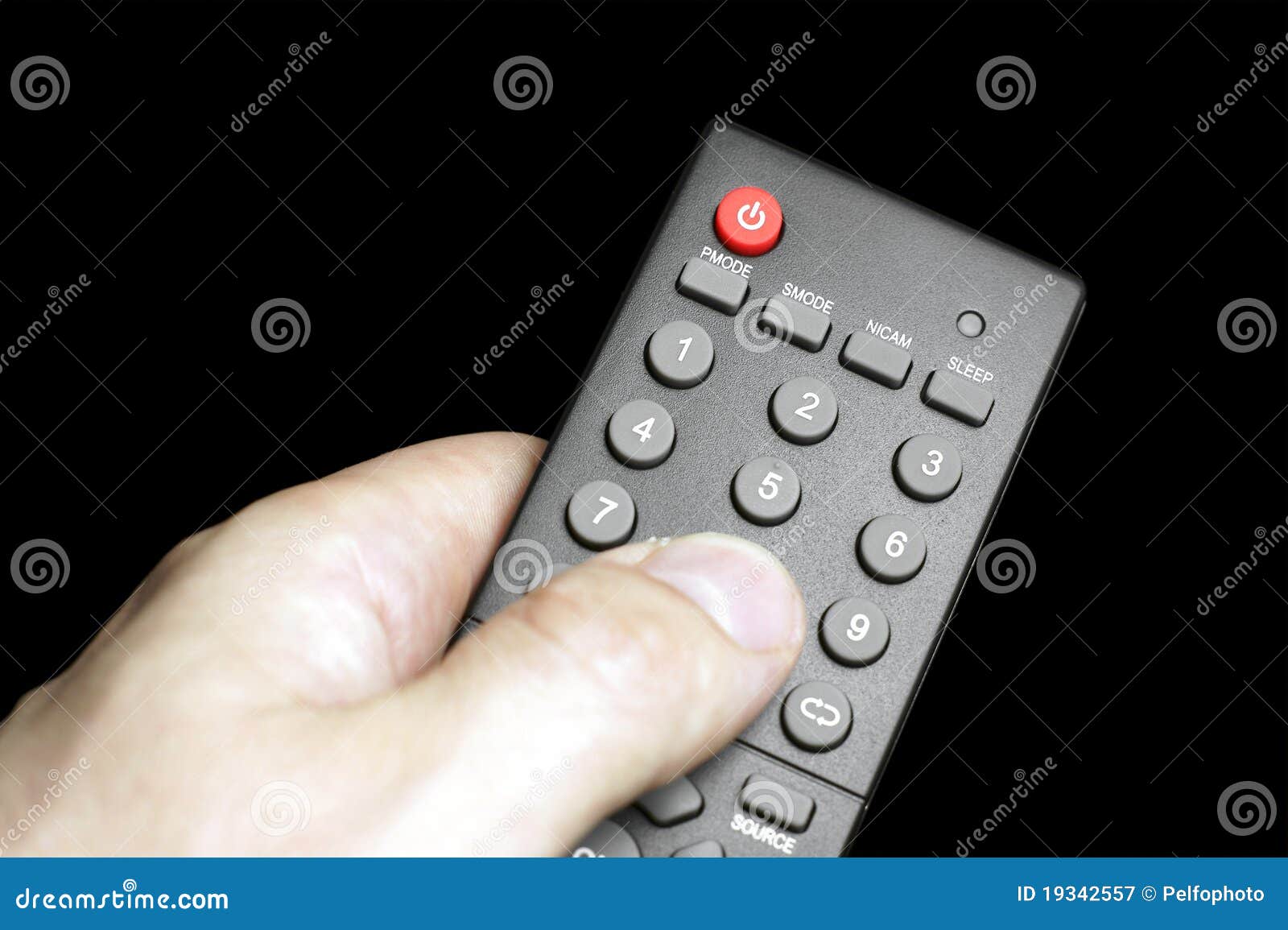 TV Remote Control. stock image. Image of number, hold - 19342557