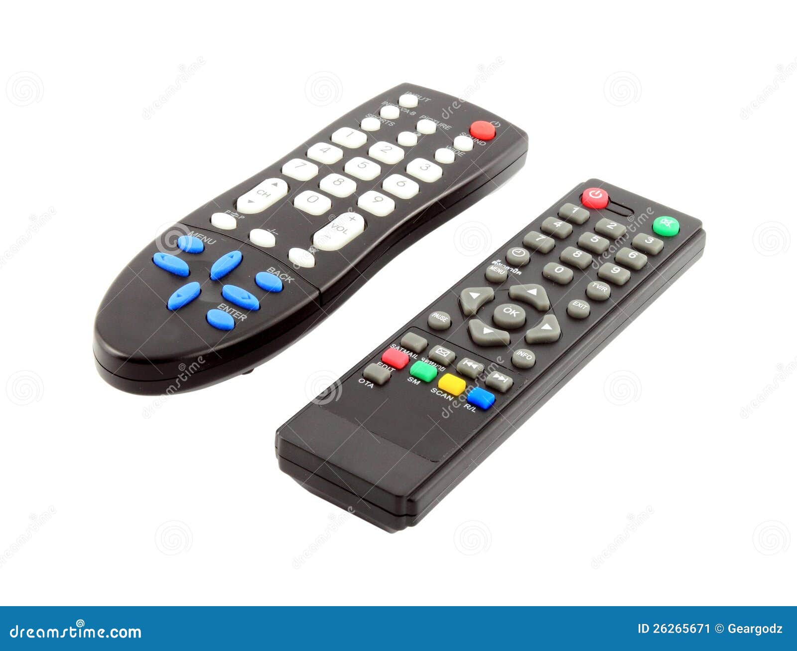 TV remote control stock image. Image of changing, horizontal - 26265671