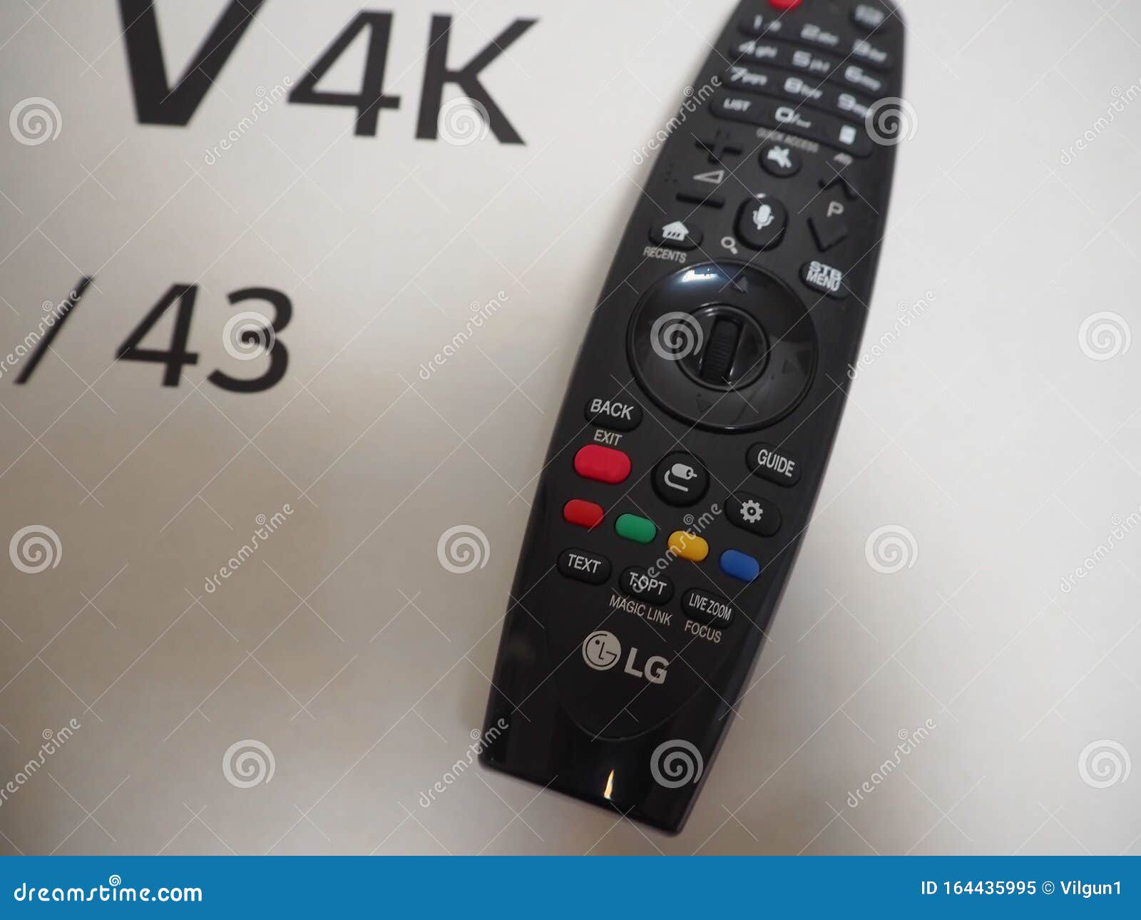 TV Remote Control. Details and Close-up Stock Image - Image of keypad ...