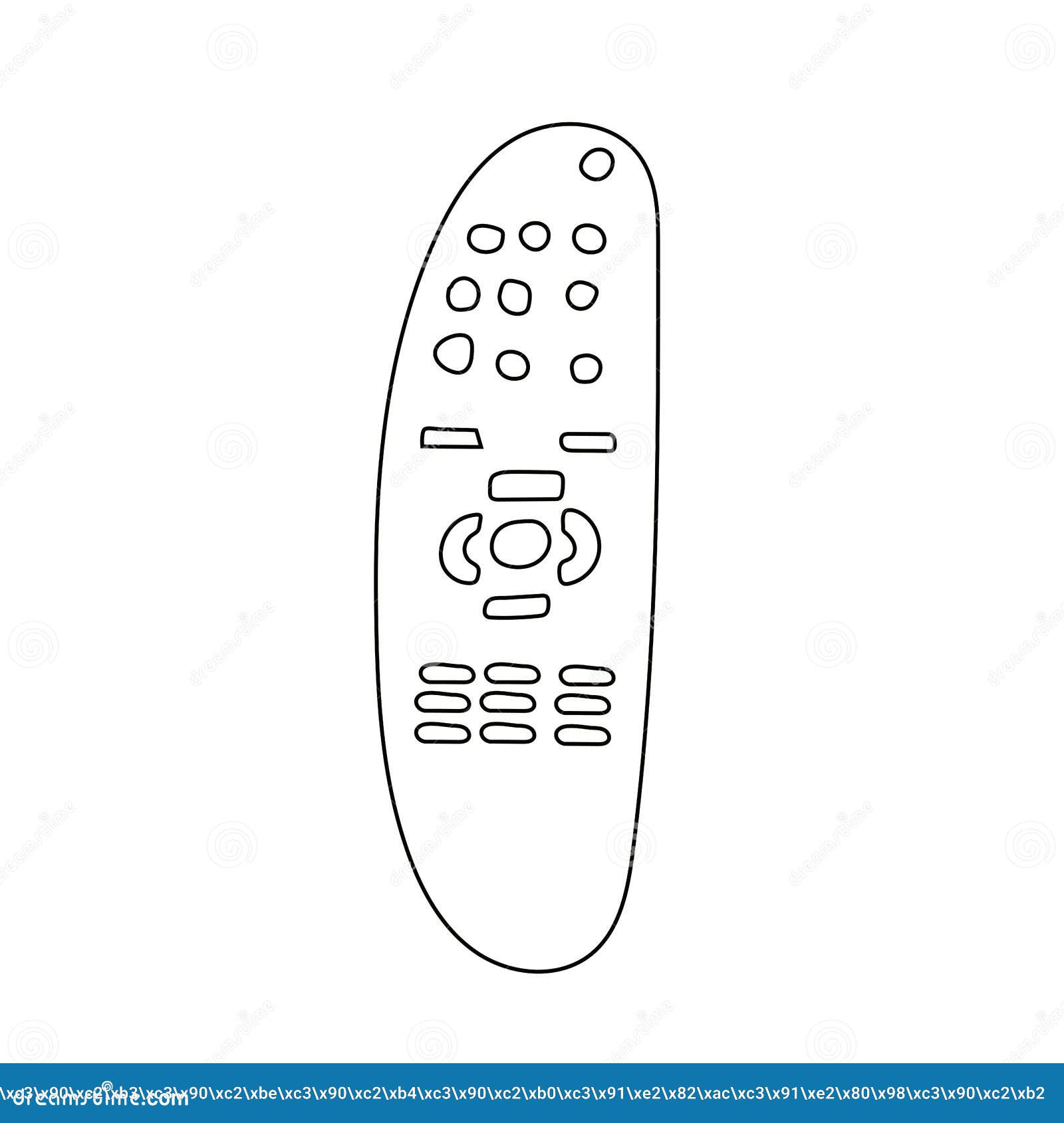 TV Remote Control Doodle. Illustration. Buttons Stock Illustration - Illustration of drawing ...