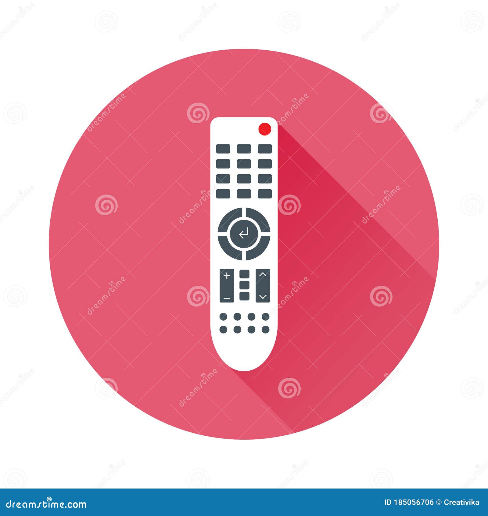 TV Remote Control Flat Icon Stock Vector - Illustration of symbol ...