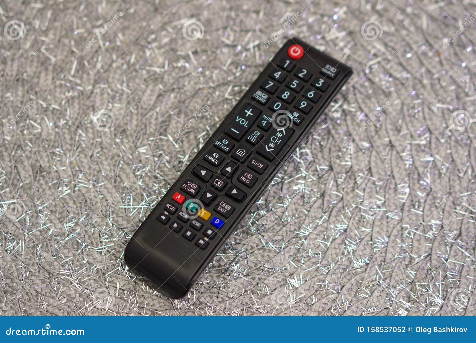 TV Remote Control on a Gray Background Stock Photo - Image of digital ...