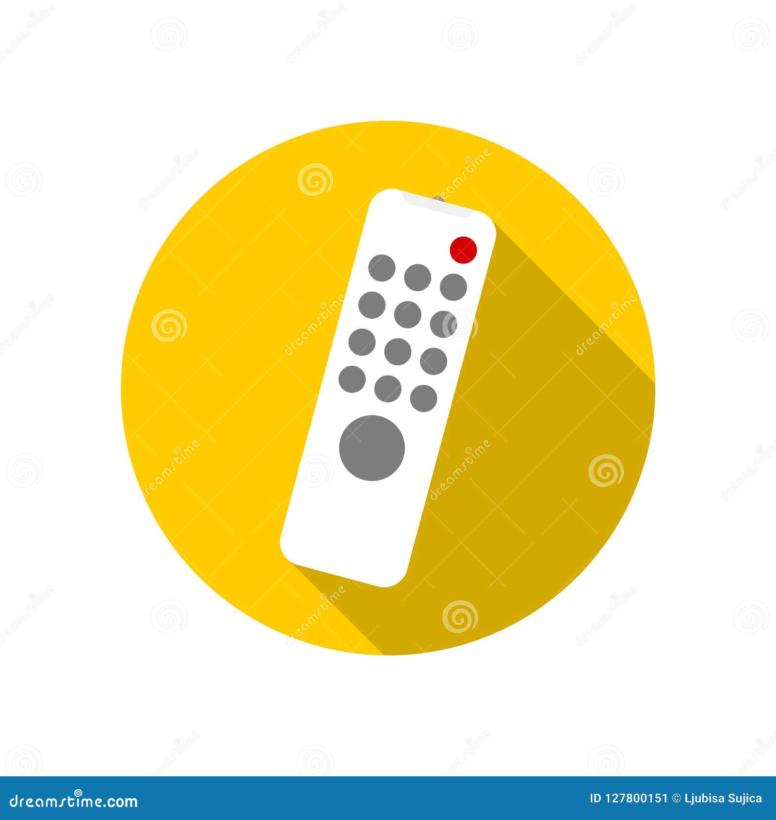 Tv Remote Control Icon. Flat Style Stock Vector - Illustration of ...