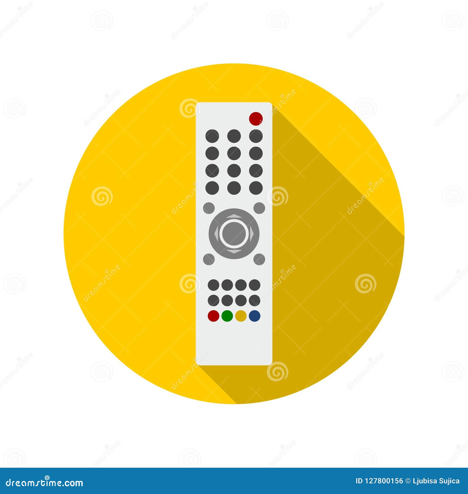 Tv Remote Control Icon. Flat Style Stock Vector - Illustration of ...