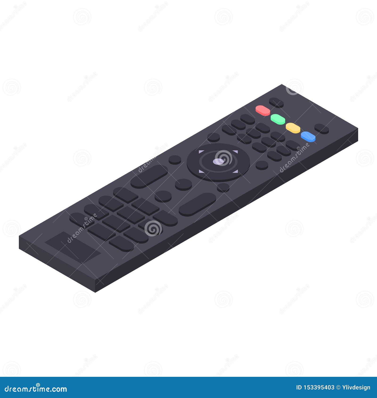 Tv Remote Control Icon, Isometric Style Stock Vector - Illustration of ...