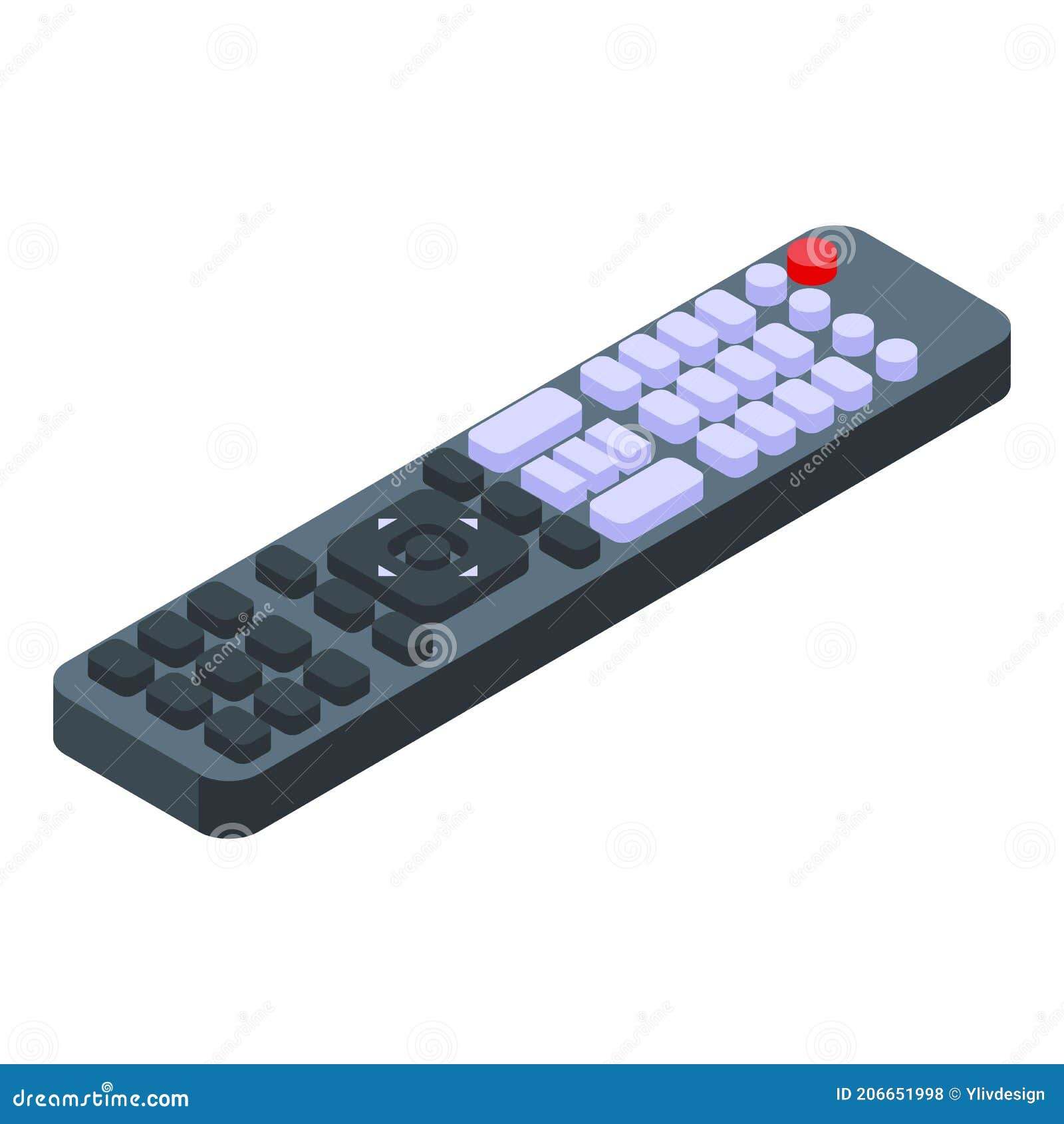 Tv Remote Control Icon, Isometric Style Stock Illustration ...