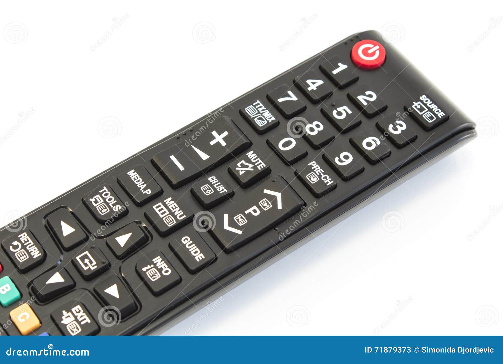 TV Remote Control Isolated on White Stock Image - Image of choice ...