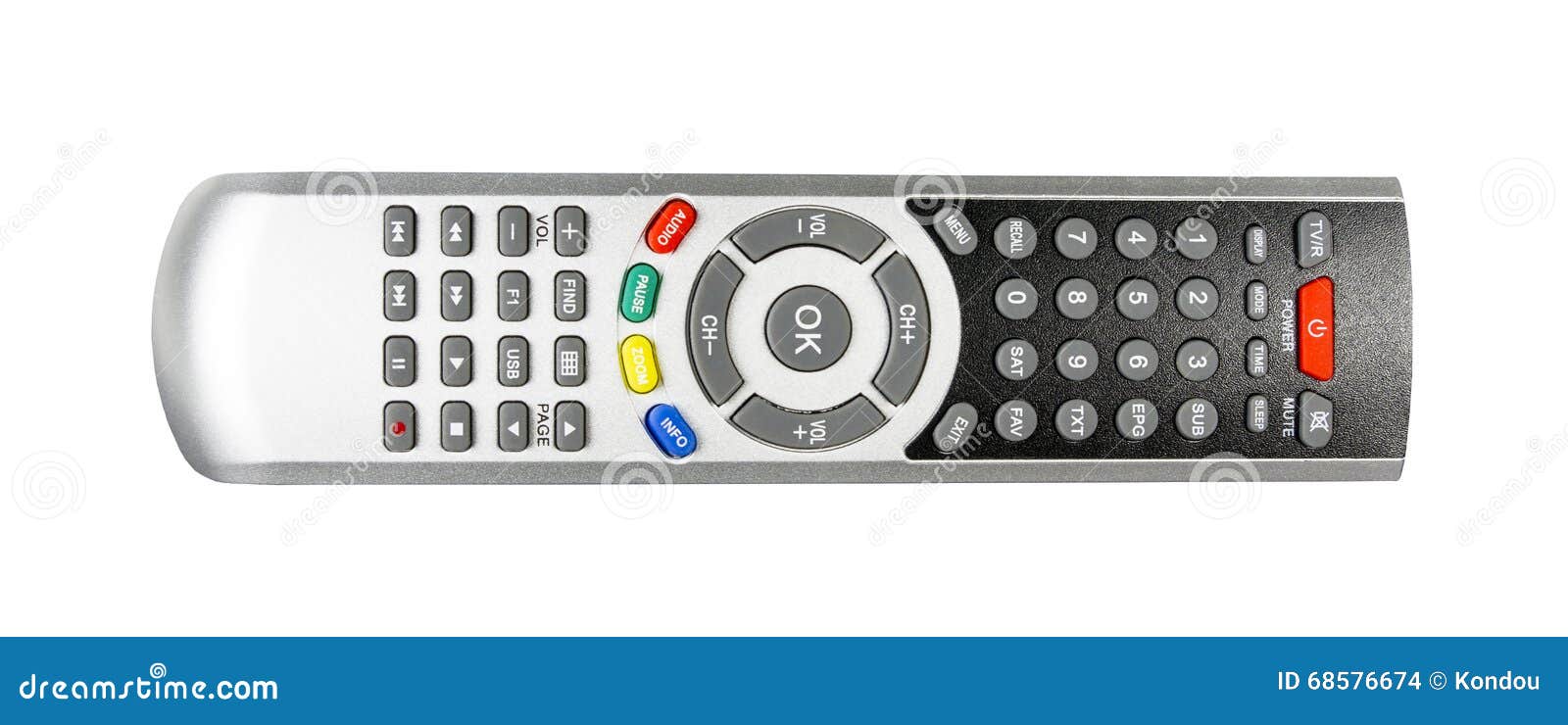 TV remote control isolated stock photo. Image of distance - 68576674