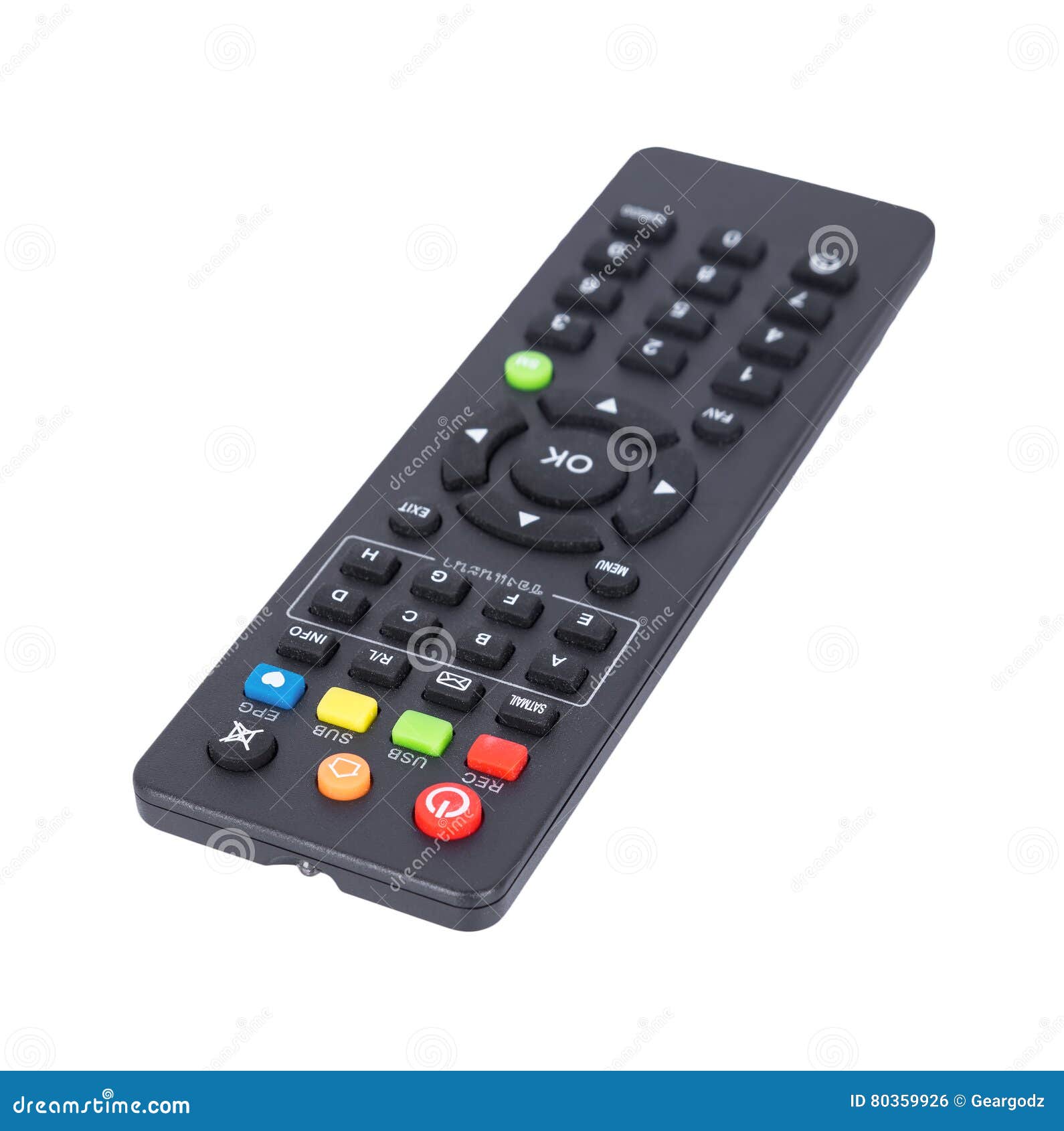 TV Remote Control Isolated on White Stock Photo - Image of modern ...