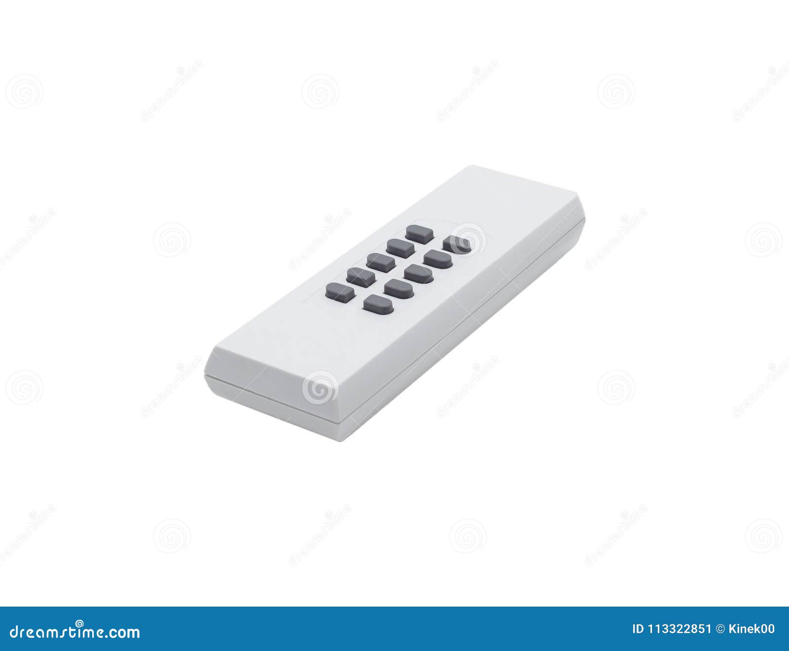 TV Remote Control Isolated on White Background. Stock Image - Image of ...