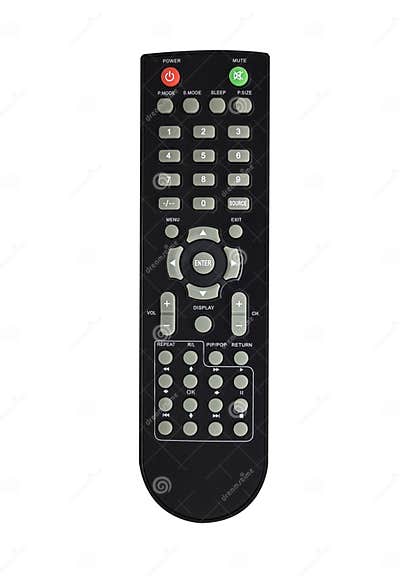 TV Remote Control Isolated on White Stock Photo - Image of control ...