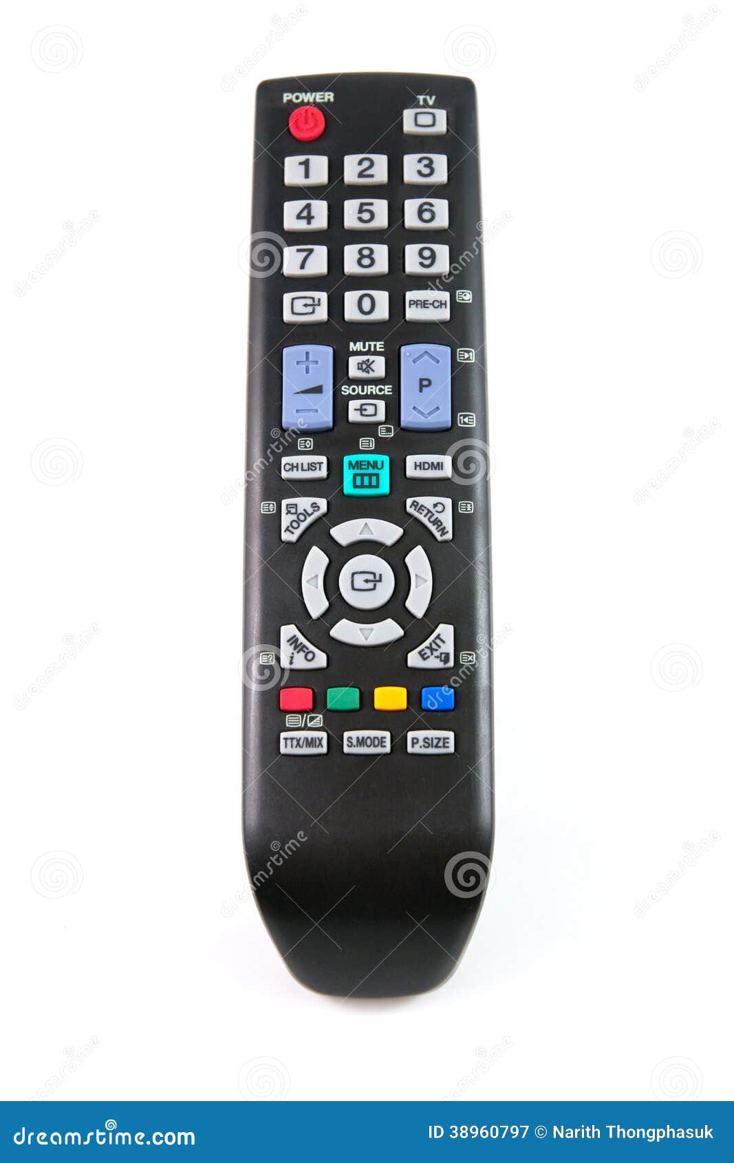 Tv Remote Control Keypad Black Stock Image - Image of audio, management ...