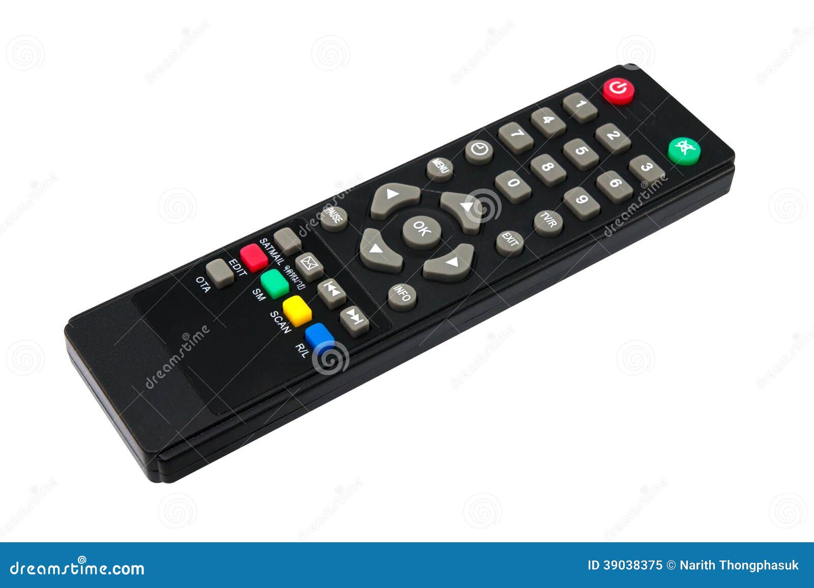 Tv Remote Control Keypad Black Stock Image - Image of hand, movie: 39038375