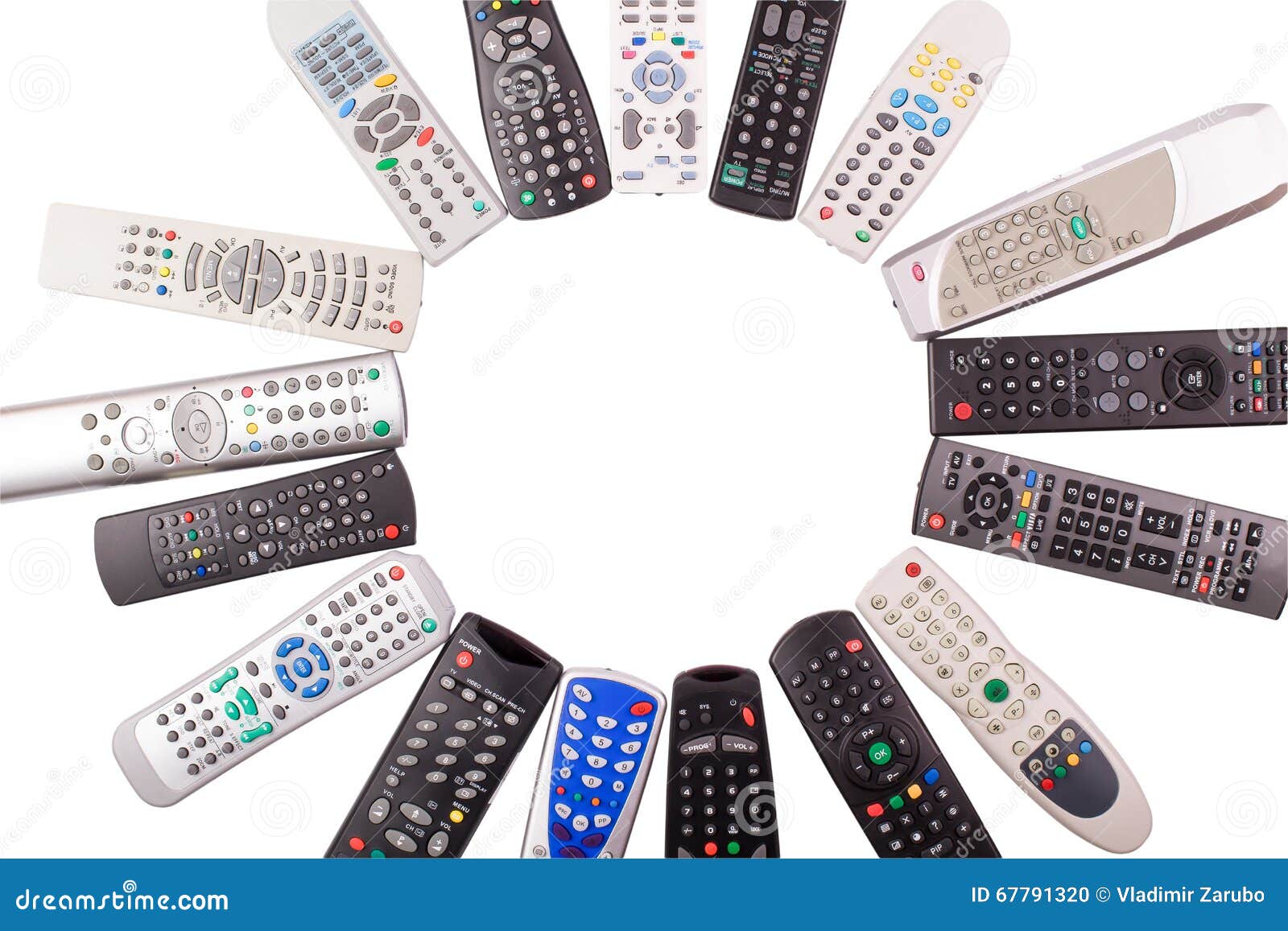 Tv Remote Control Keypad Black Stock Photo - Image of studio ...