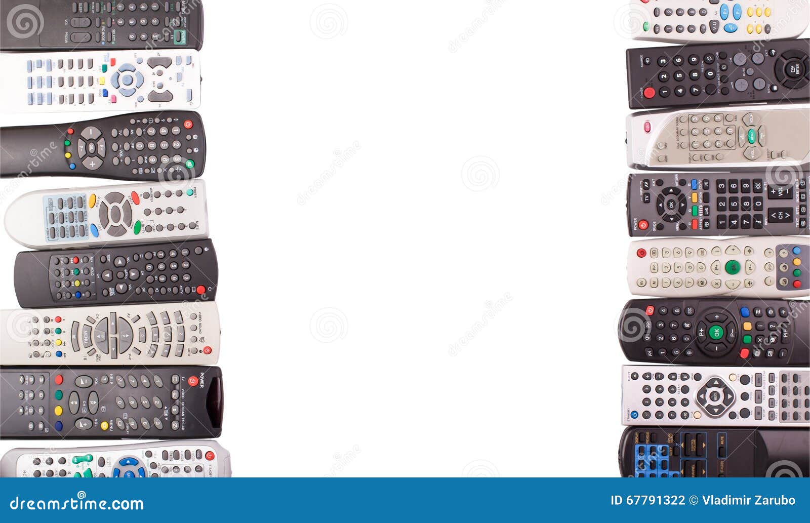 Tv Remote Control Keypad Black Stock Photo - Image of remote, closeup ...