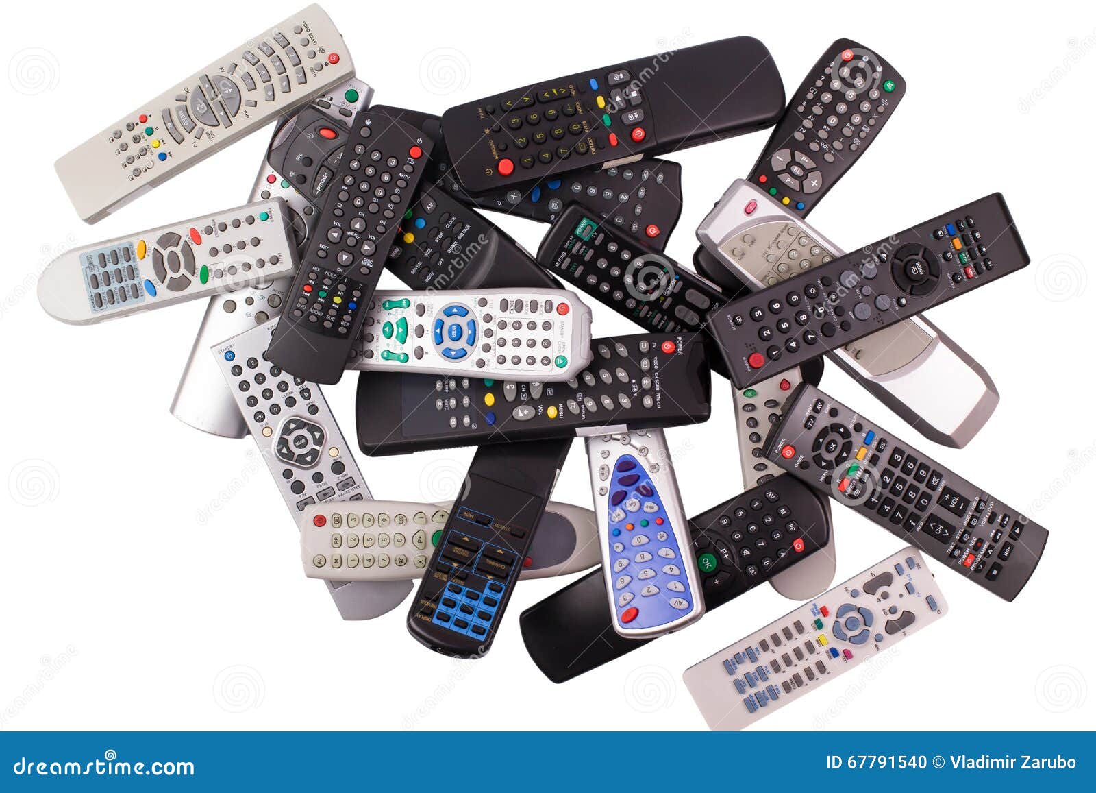 Tv Remote Control Keypad Black Stock Photo - Image of background ...