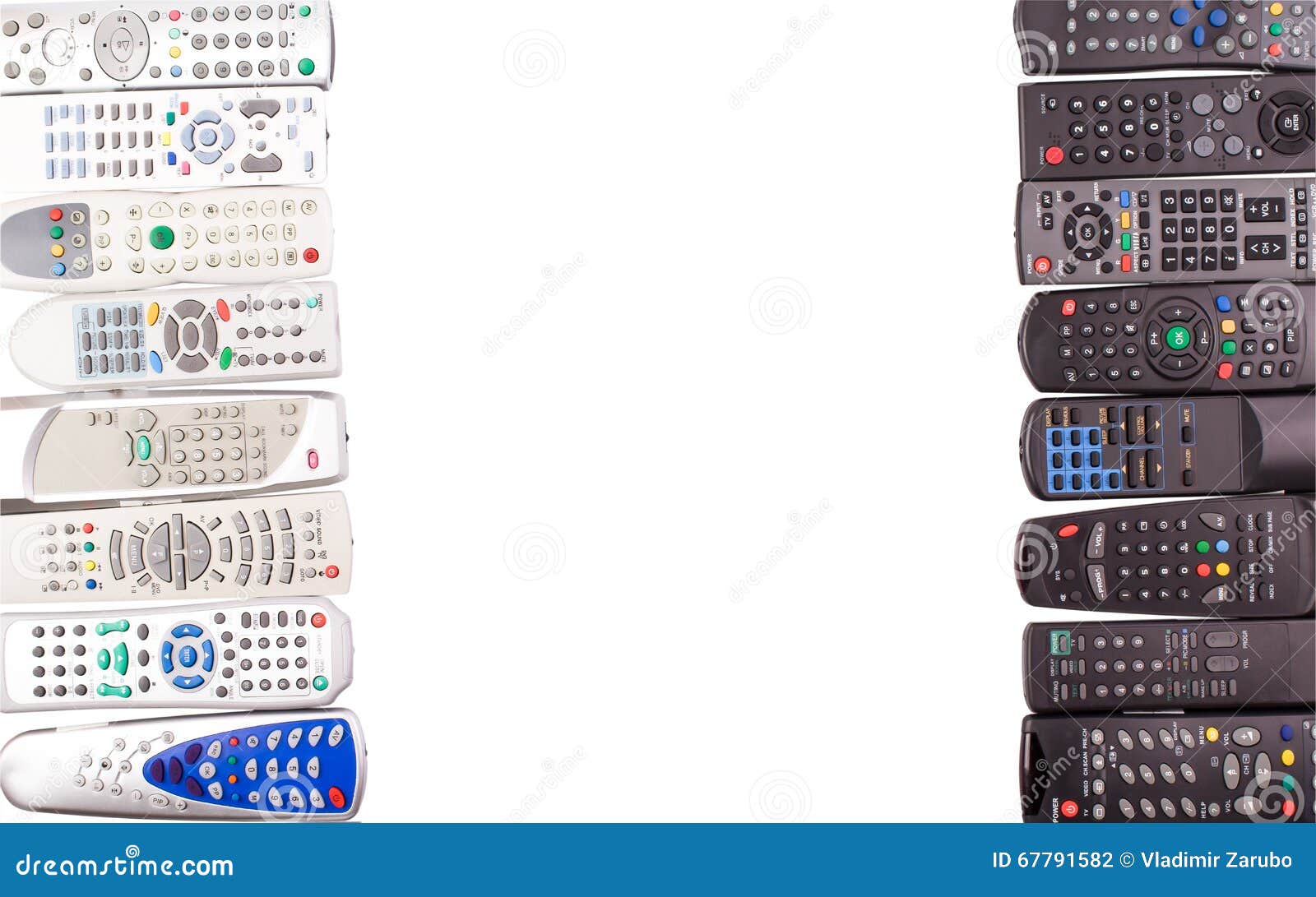 Tv Remote Control Keypad Black Stock Photo - Image of black, front ...