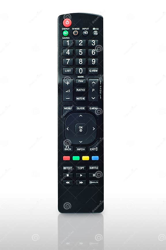 TV Remote Control with Shadow Stock Photo - Image of choice, medium ...
