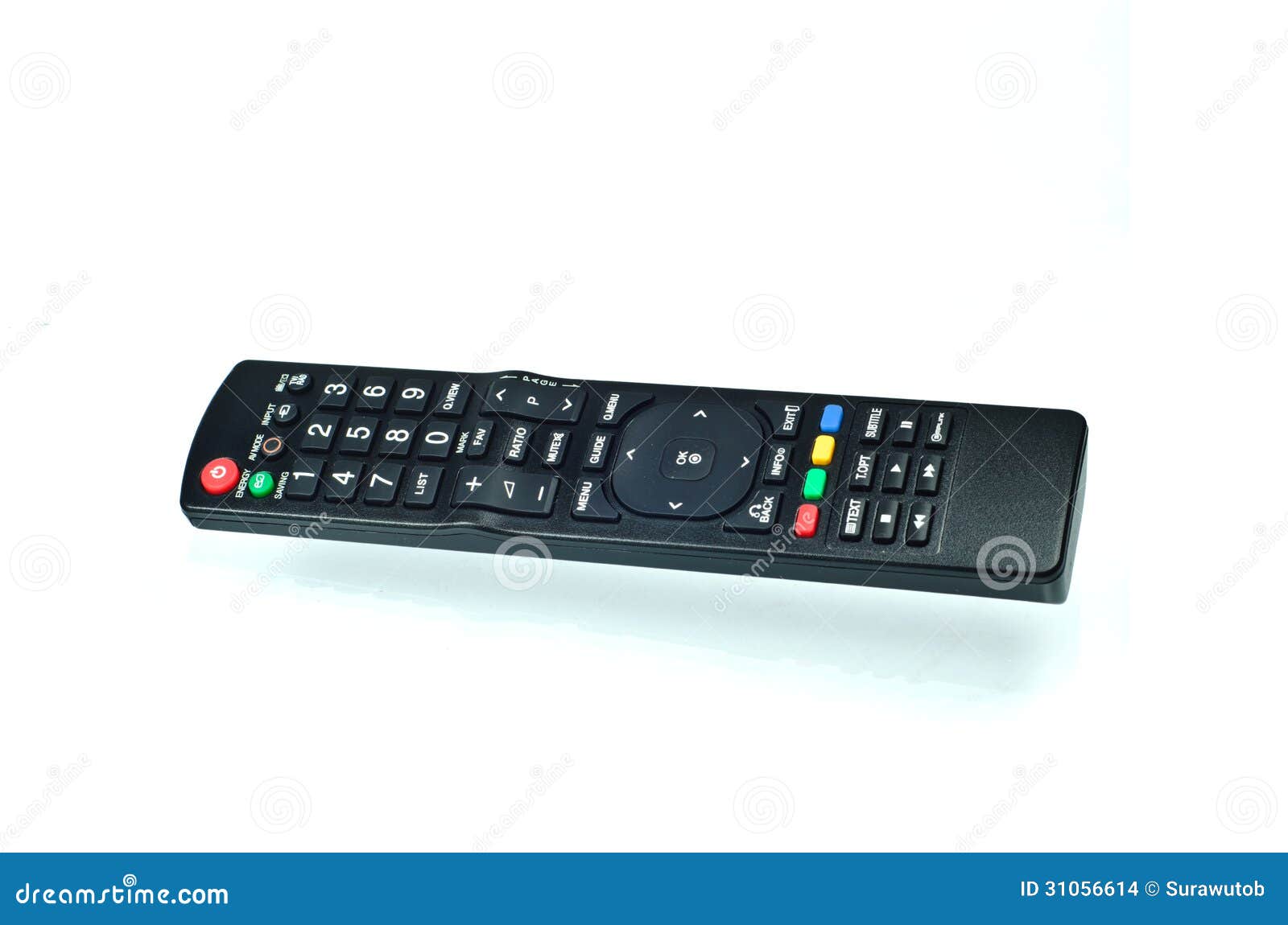 TV Remote Control with Shadow Stock Photo - Image of numbers, choice ...