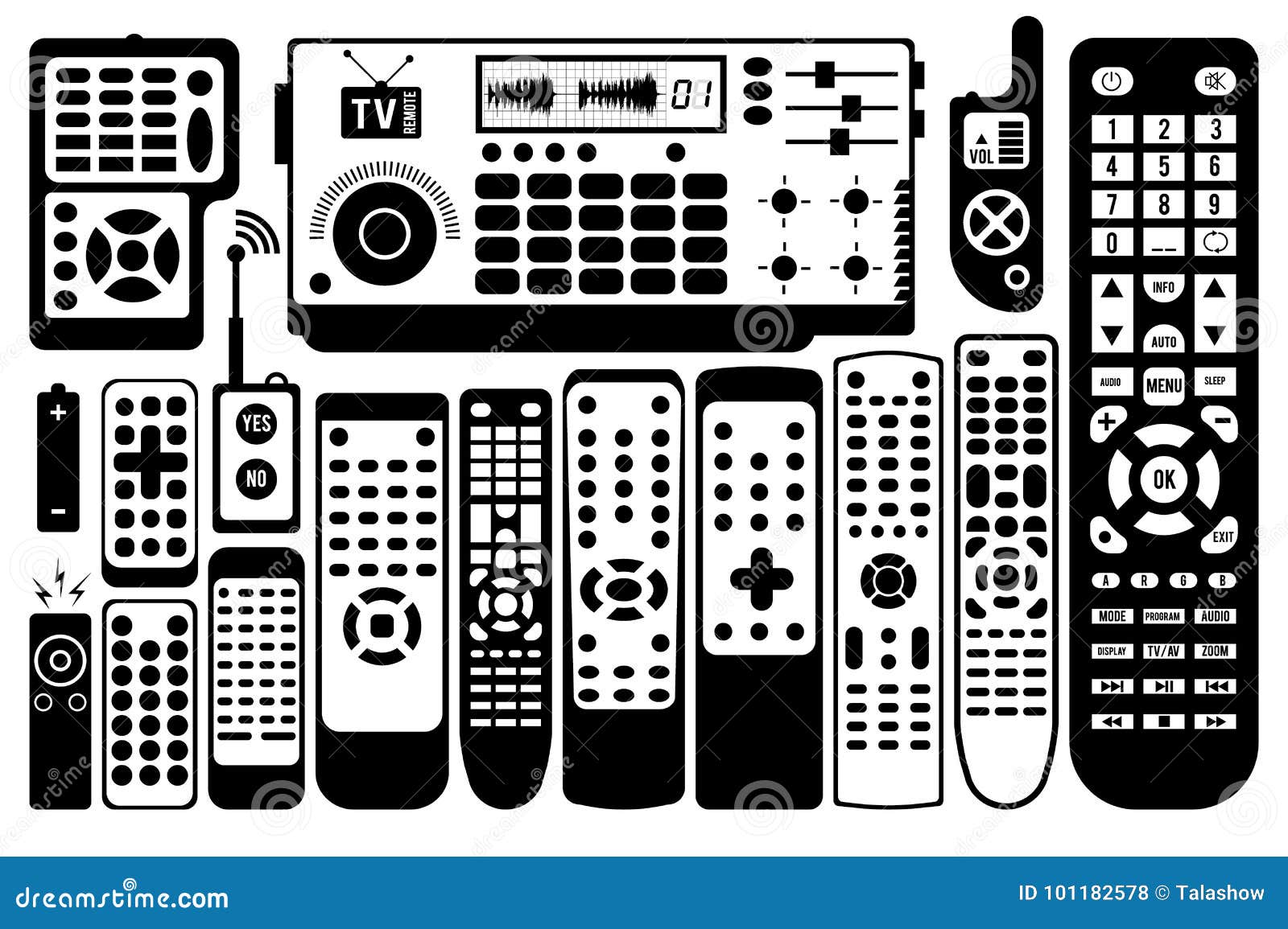 TV remote control stock vector. Illustration of control - 101182578