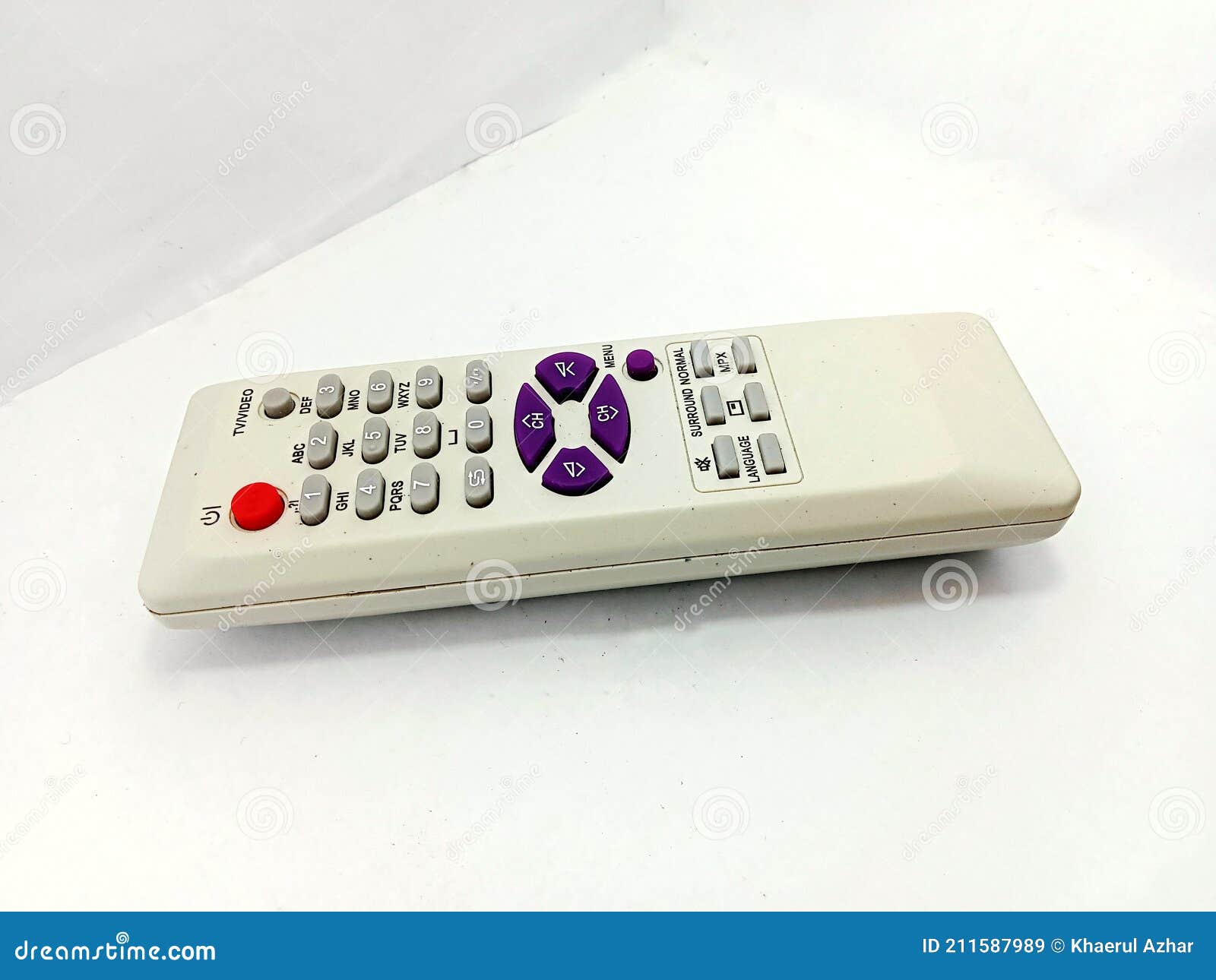 TV Remote Control on White Background, Walpaper Stock Image - Image of ...