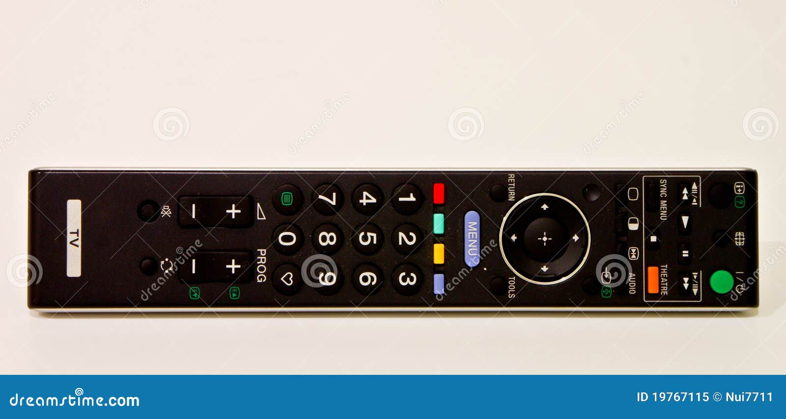 TV Remote Controller in White Stock Image - Image of number ...