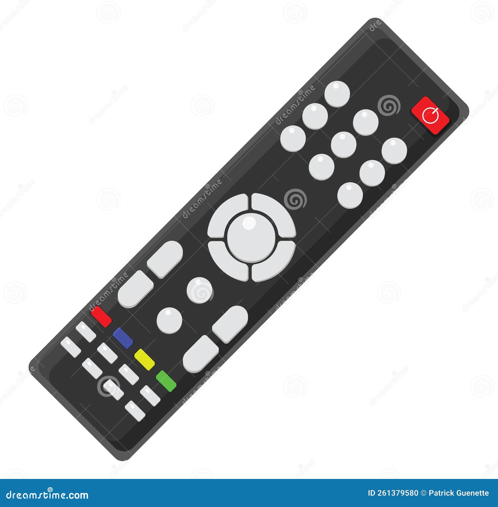 TV remote, icon stock vector. Illustration of flat, electronics - 261379580