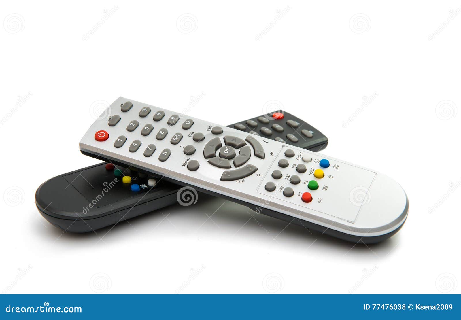 TV remote isolated stock photo. Image of single, change - 77476038