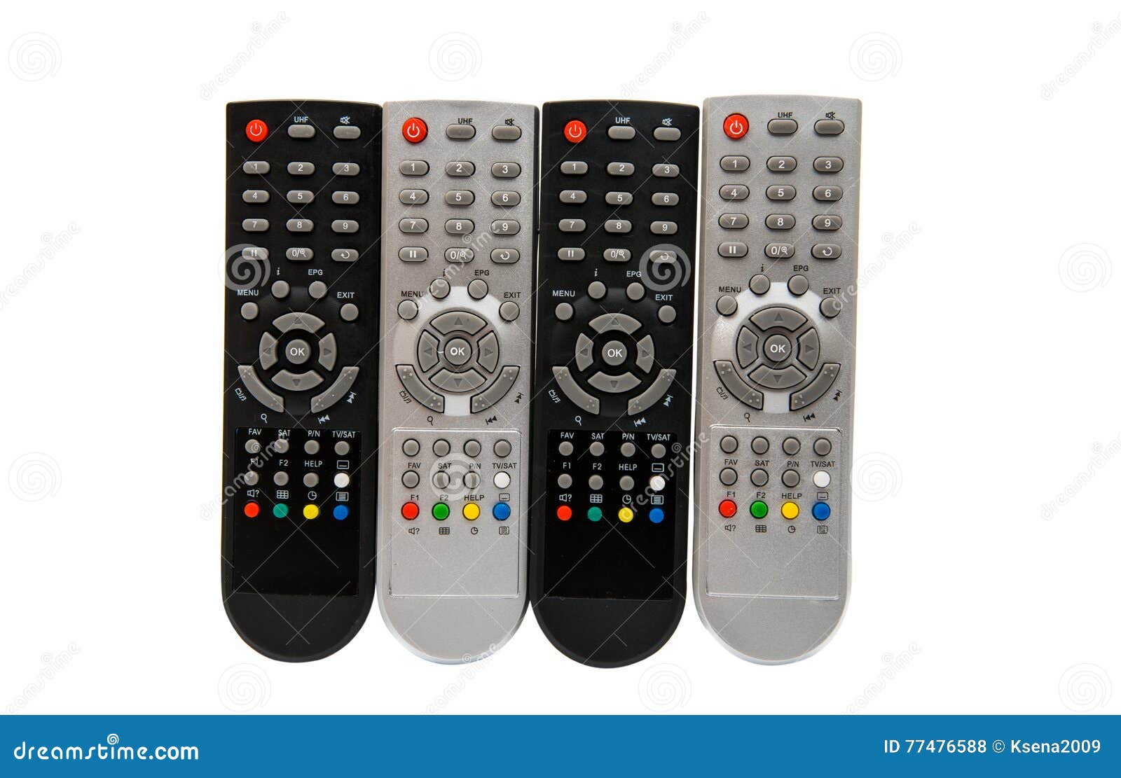 TV remote isolated stock photo. Image of keypad, adjust - 77476588