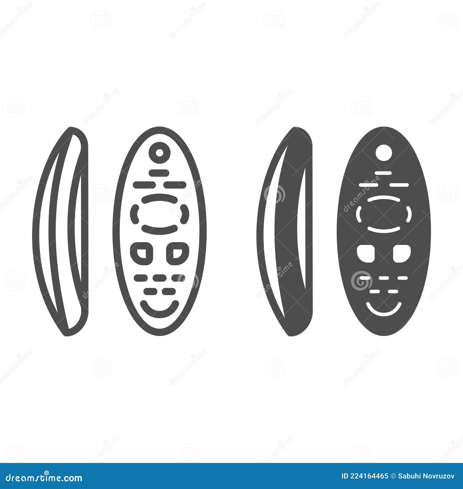 Tv Remote Line and Solid Icon, Monitors and TV Concept, Remote Control ...