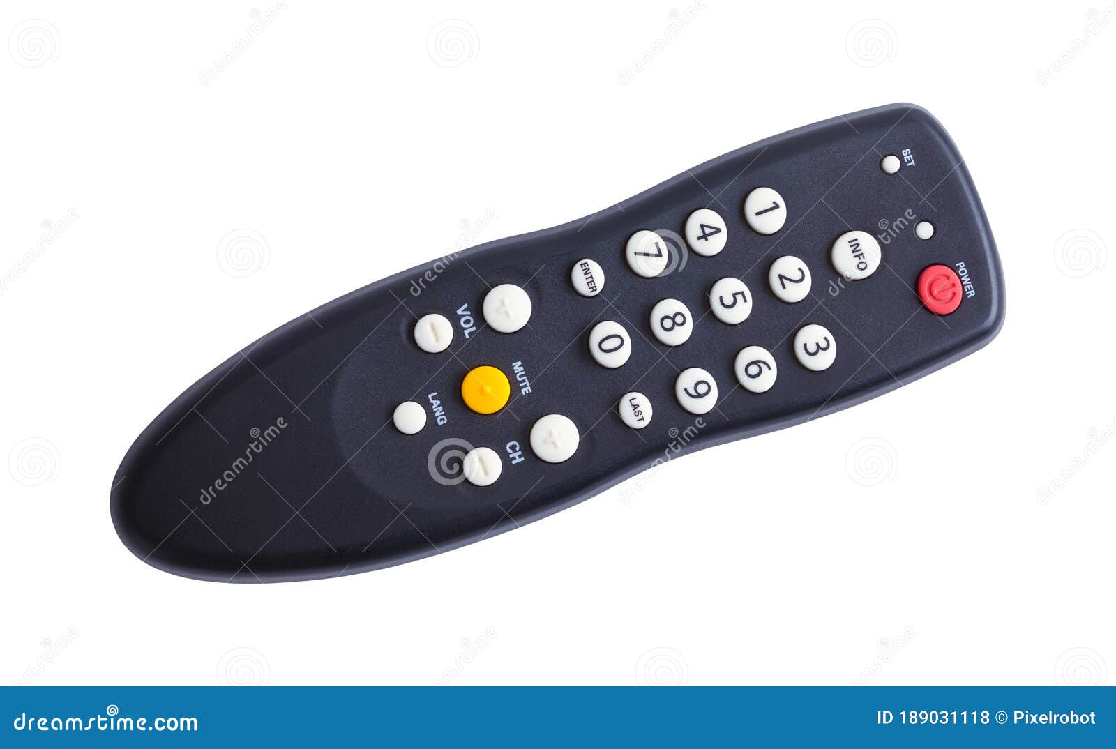 TV Remote Top View stock photo. Image of view, control - 189031118