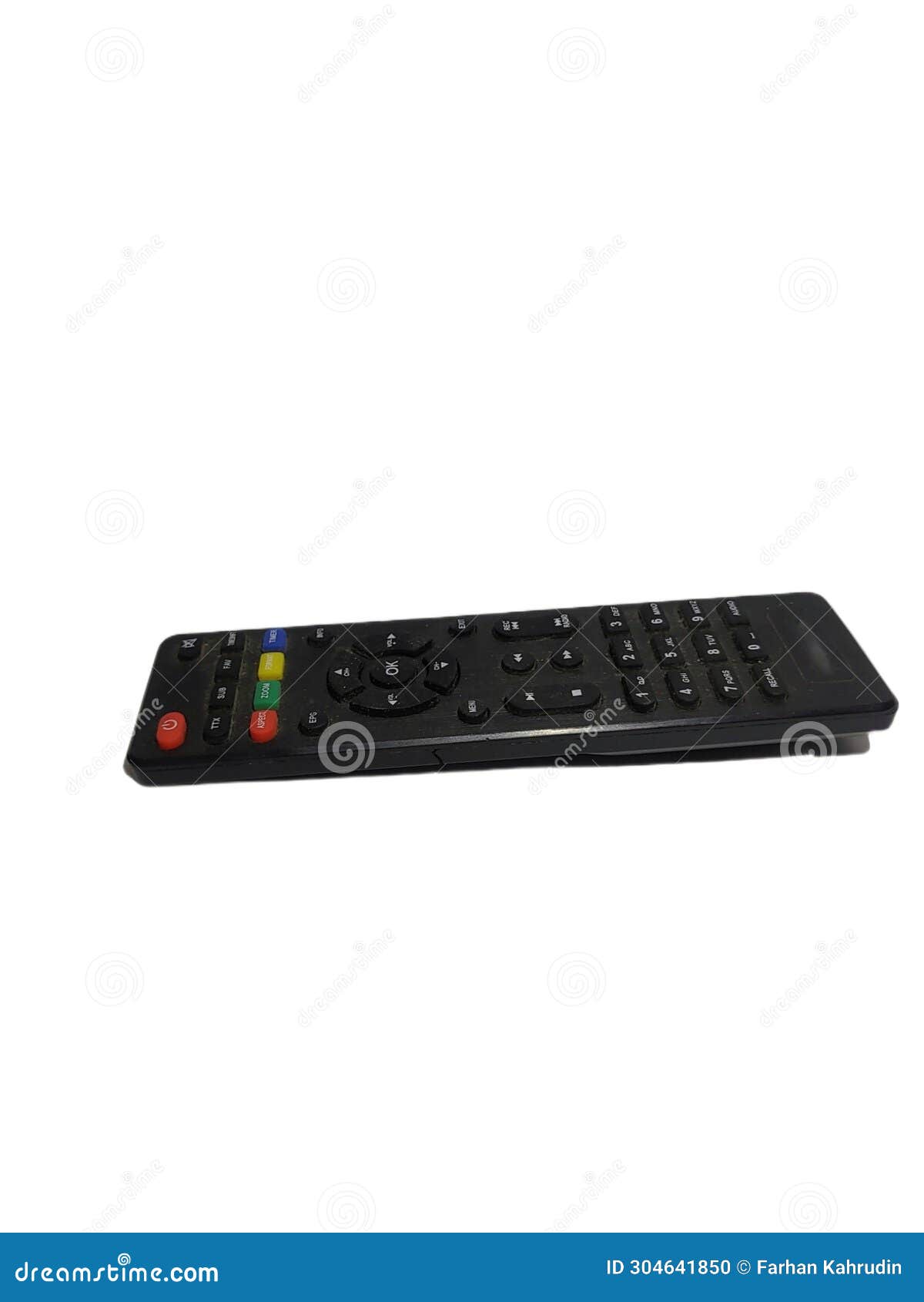 A Tv Remote with White Background Stock Photo - Image of remotecontrol ...
